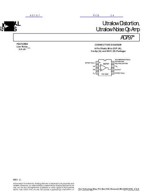 AD797 Datasheet_PDF文件下载_芯片资料查询_维库电子市场网