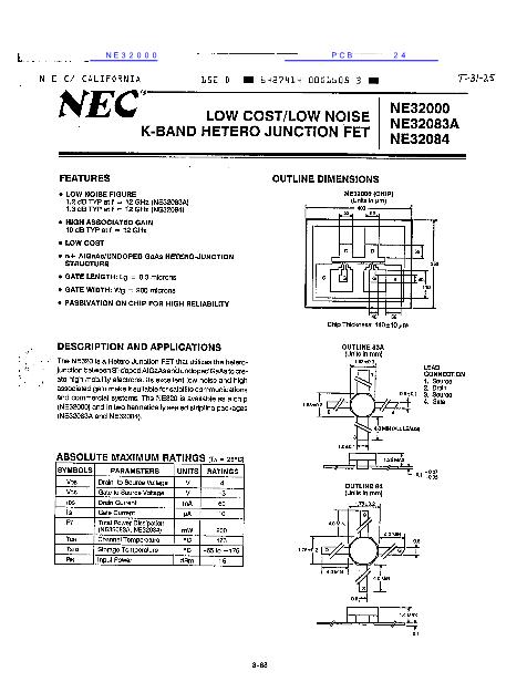 NE32000 Datasheet_PDF文件下载_芯片资料查询_维库电子市场网