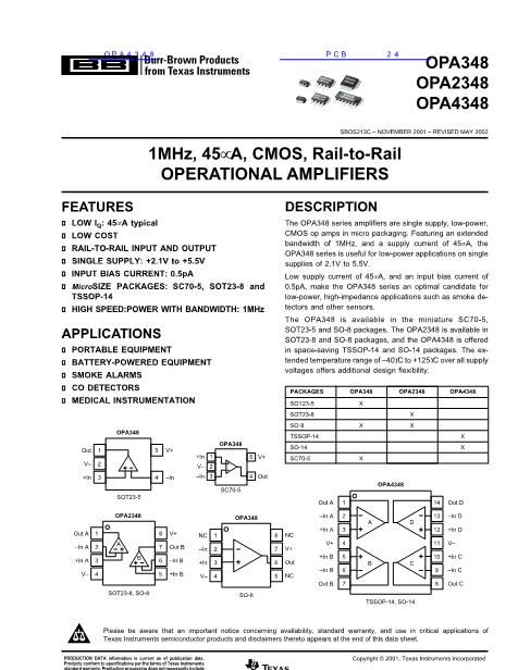 OPA4348 Datasheet_PDF文件下载_芯片资料查询_维库电子市场网