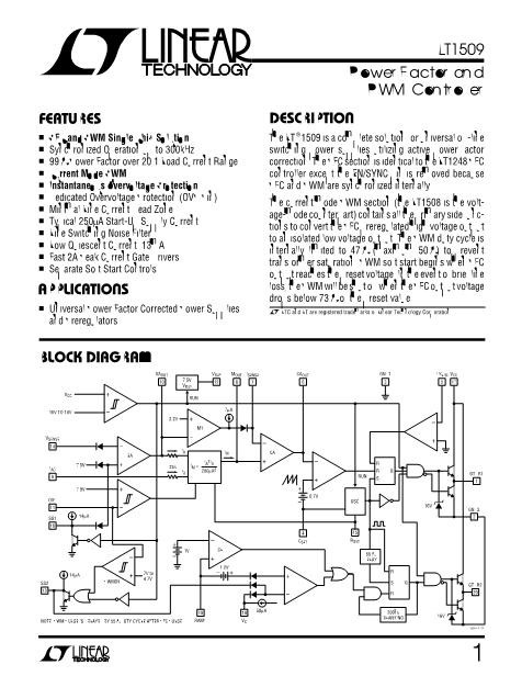 LT1509CN Datasheet_PDF文件下载_芯片资料查询_维库电子市场网