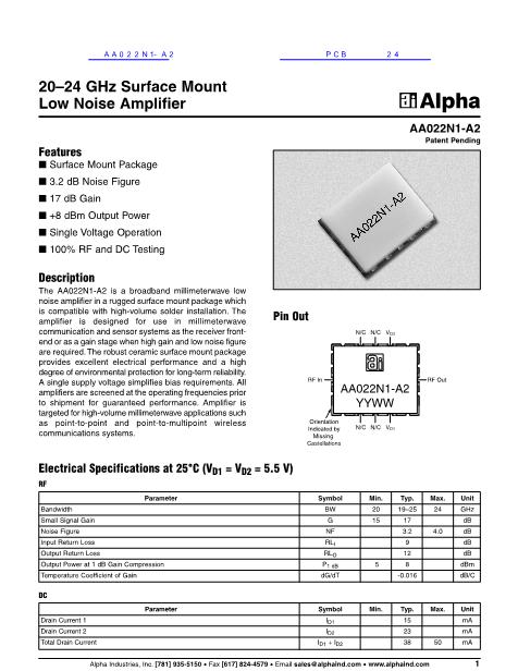 AA022N1-A2 Datasheet_PDF文件下载_芯片资料查询_维库电子市场网