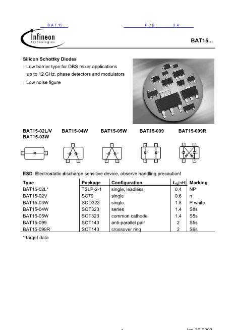 BAT15 Datasheet_PDF文件下载_芯片资料查询_维库电子市场网