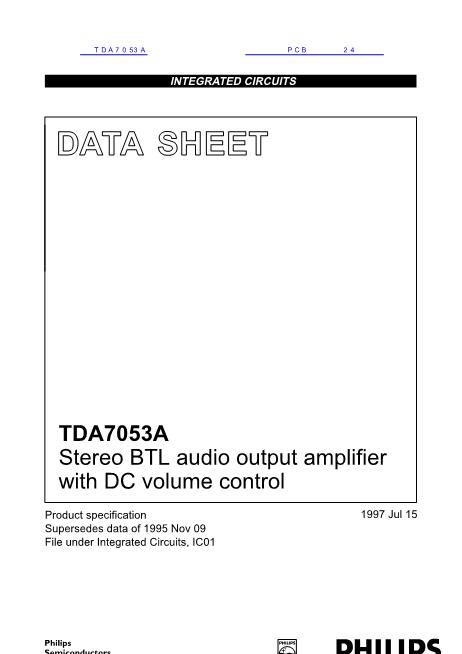 TDA7053A Datasheet_PDF文件下载_芯片资料查询_维库电子市场网