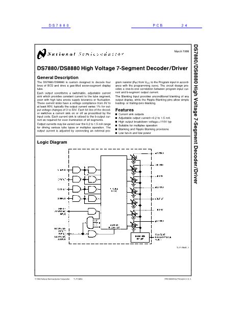DS7880 Datasheet_PDF文件下载_芯片资料查询_维库电子市场网