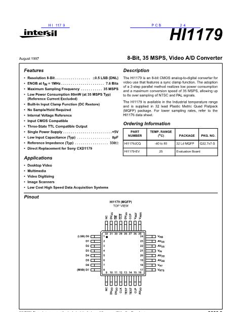 HI1179 Datasheet_PDF文件下载_芯片资料查询_维库电子市场网