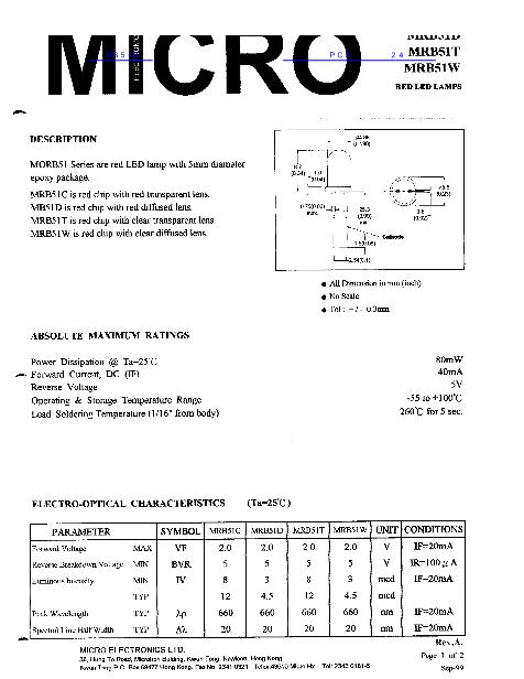 MB51D Datasheet_PDF文件下载_芯片资料查询_维库电子市场网