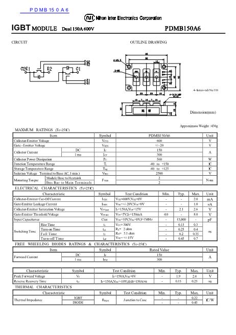 PDMB150A6 Datasheet_PDF文件下载_芯片资料查询_维库电子市场网