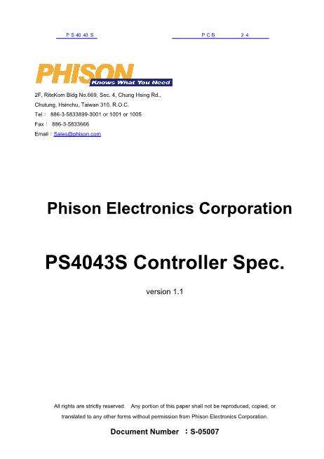 PS4043S Datasheet_PDF文件下载_芯片资料查询_维库电子市场网