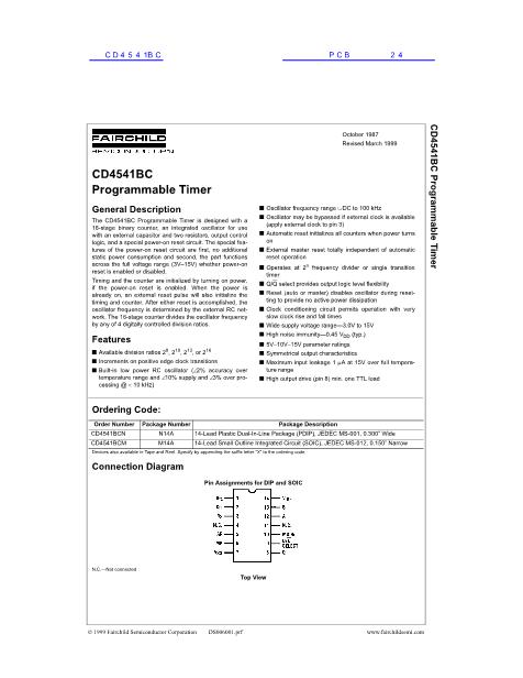 CD4541BC Datasheet_PDF文件下载_芯片资料查询_维库电子市场网