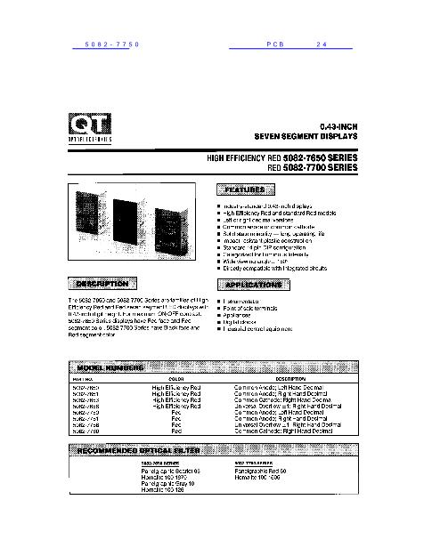 5082-7750 Datasheet_PDF文件下载_芯片资料查询_维库电子市场网