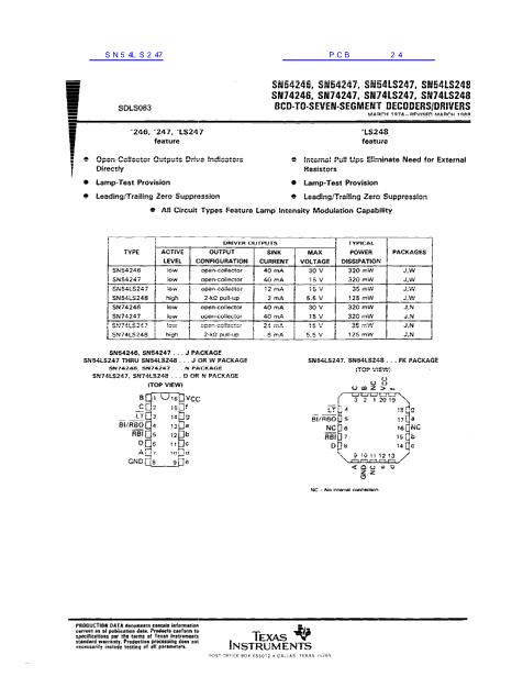 74247 Datasheet_PDF文件下载_芯片资料查询_维库电子市场网