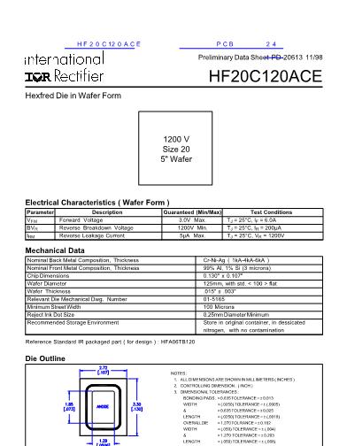 HF20C120ACE Datasheet_PDF文件下载_芯片资料查询_维库电子市场网