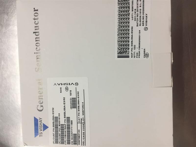 威世TVS二极管SMBJ58A-E3/52_瞬态(变)抑制二极管_维库电子市场网