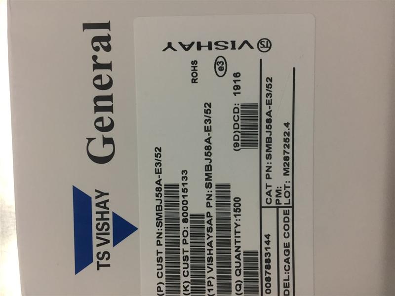 威世TVS二极管SMBJ58A-E3/52_瞬态(变)抑制二极管_维库电子市场网