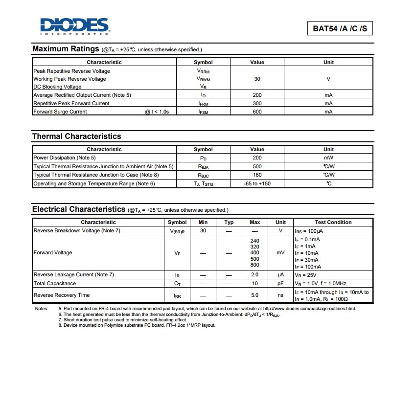 优势主营 原装BAT54-7-F_其他IC_维库电子市场网